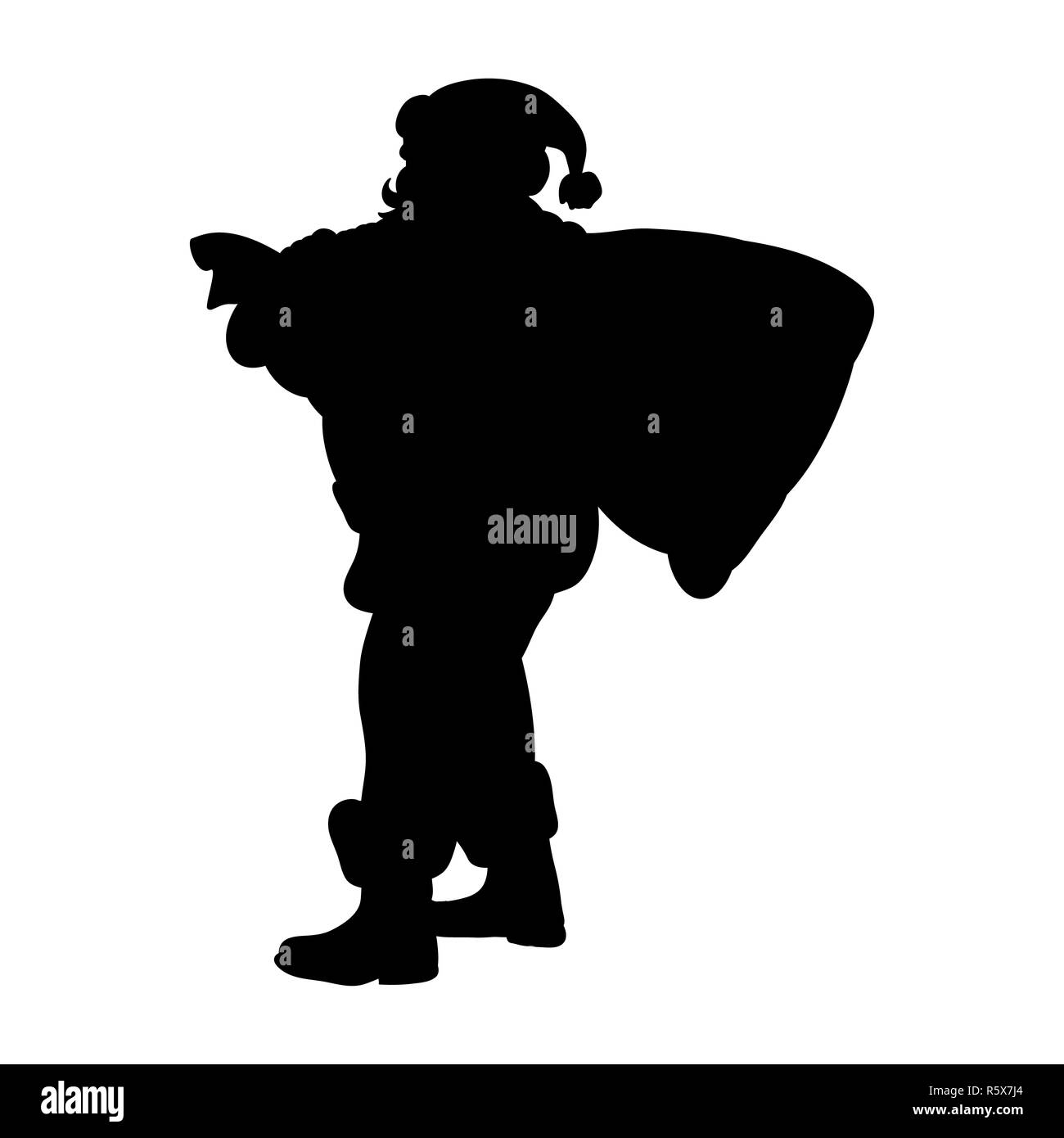 Happy joyful santa claus Black and White Stock Photos & Images - Alamy