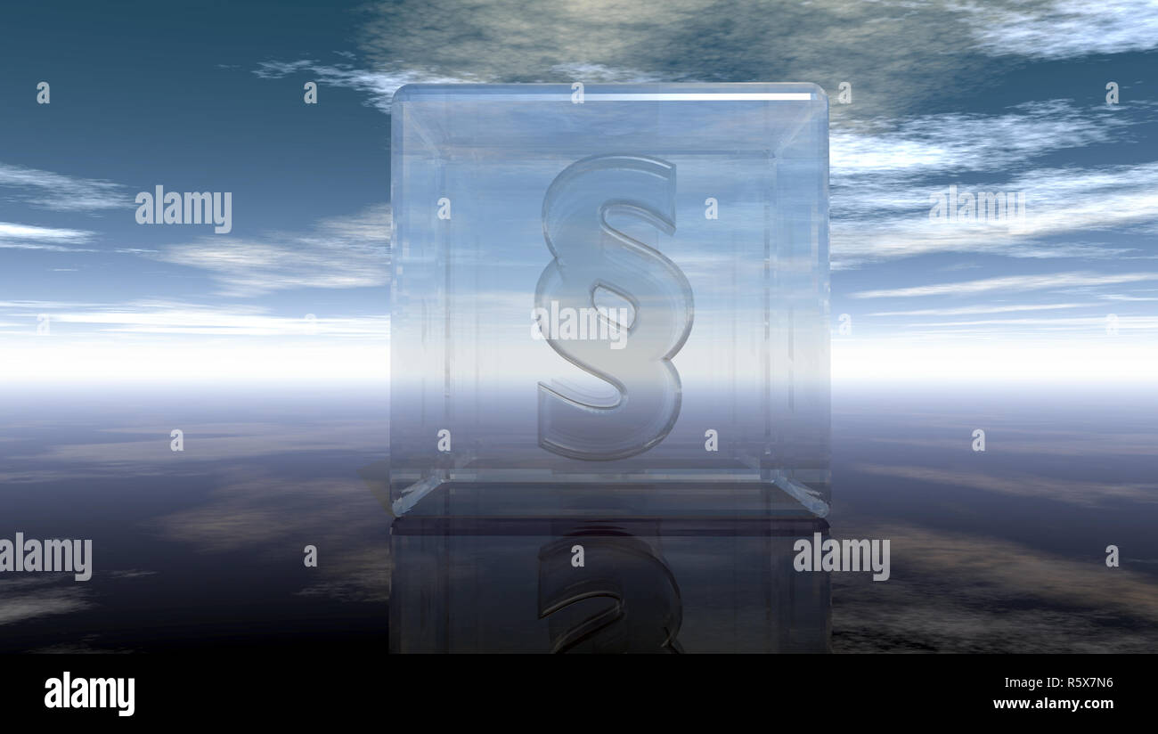 paragraph symbol in glass cubes Stock Photo - Alamy