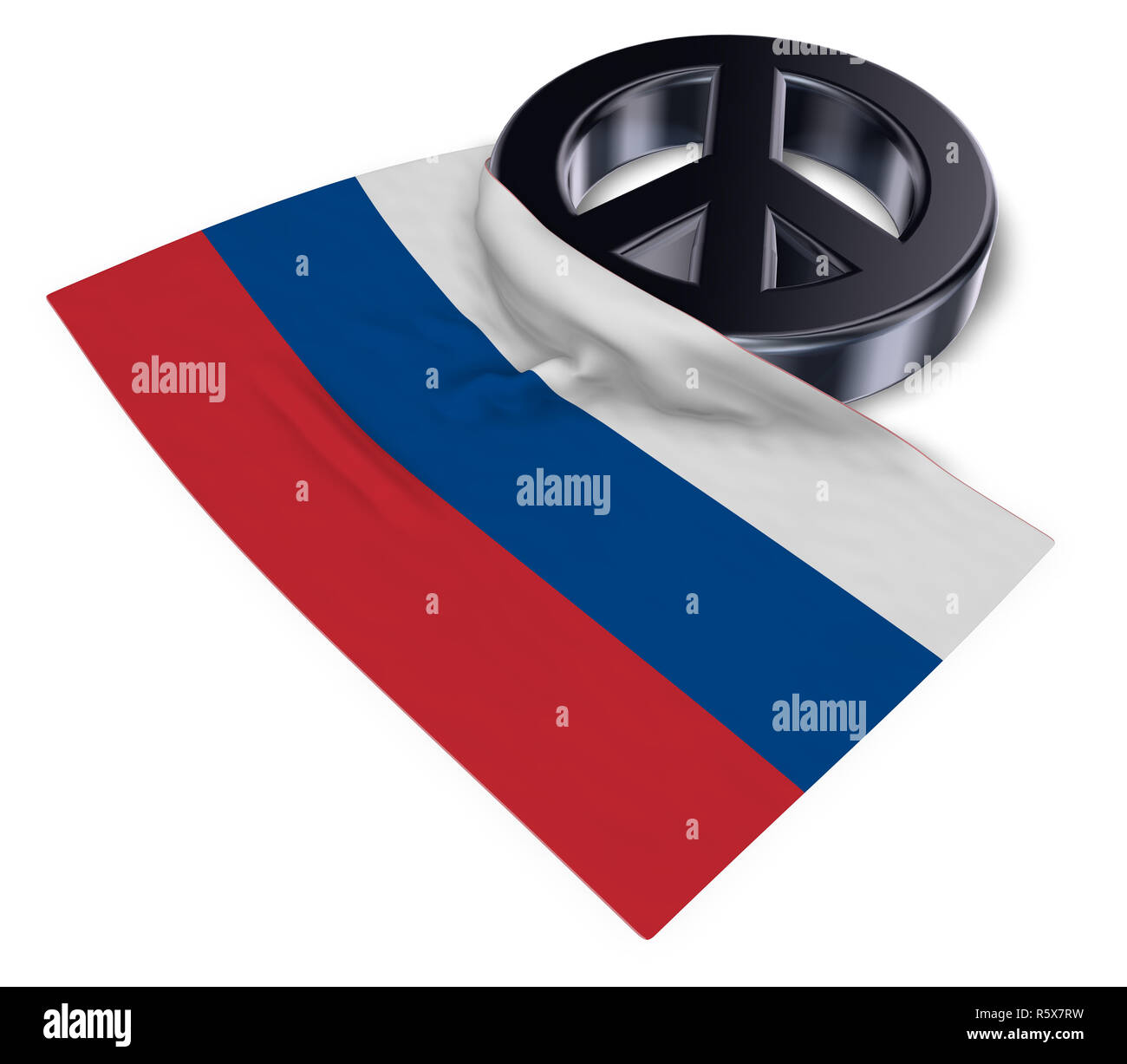 peace symbol and flag of russia Stock Photo - Alamy