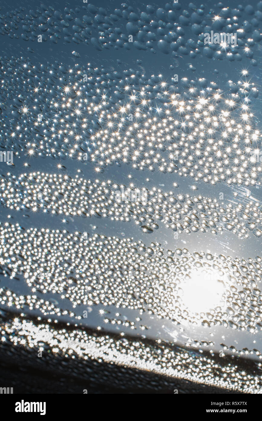 Background covered with water drops in close-up view Stock Photo - Alamy
