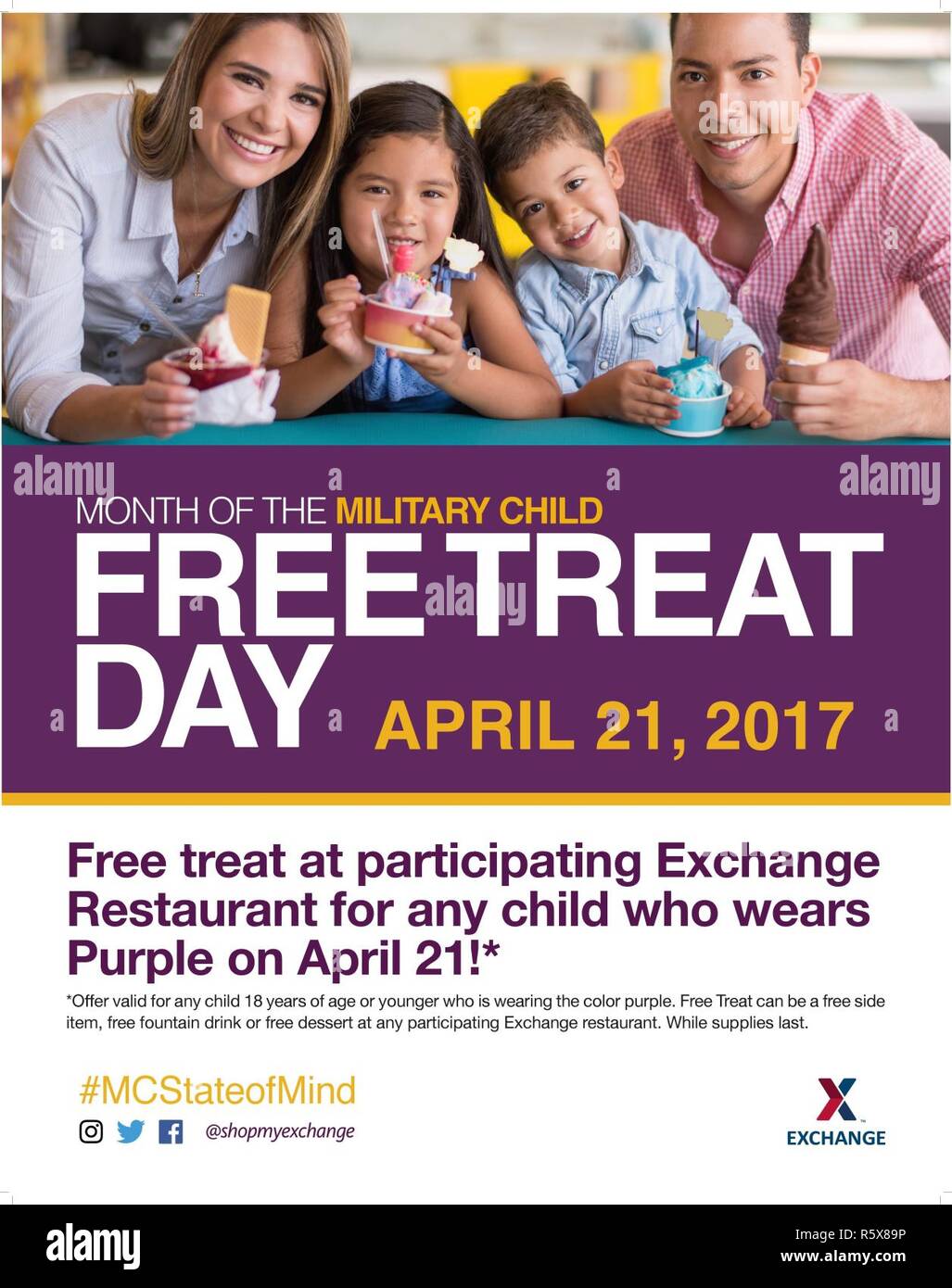 The Army & Air Force Exchange Service will celebrate Purple Up Day on ...