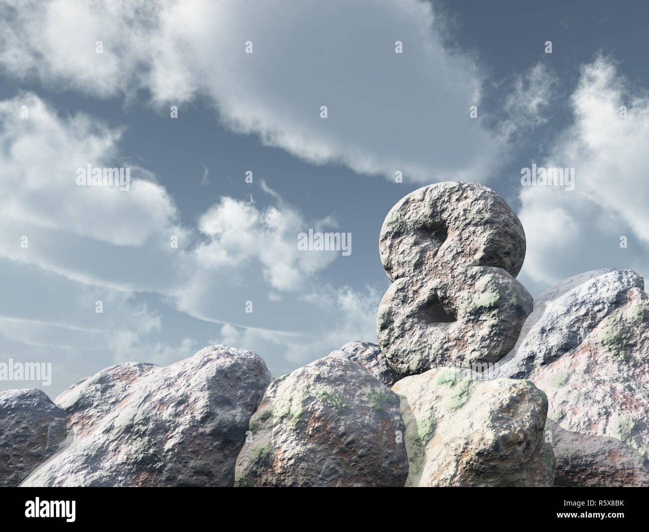 number eight rocks Stock Photo - Alamy