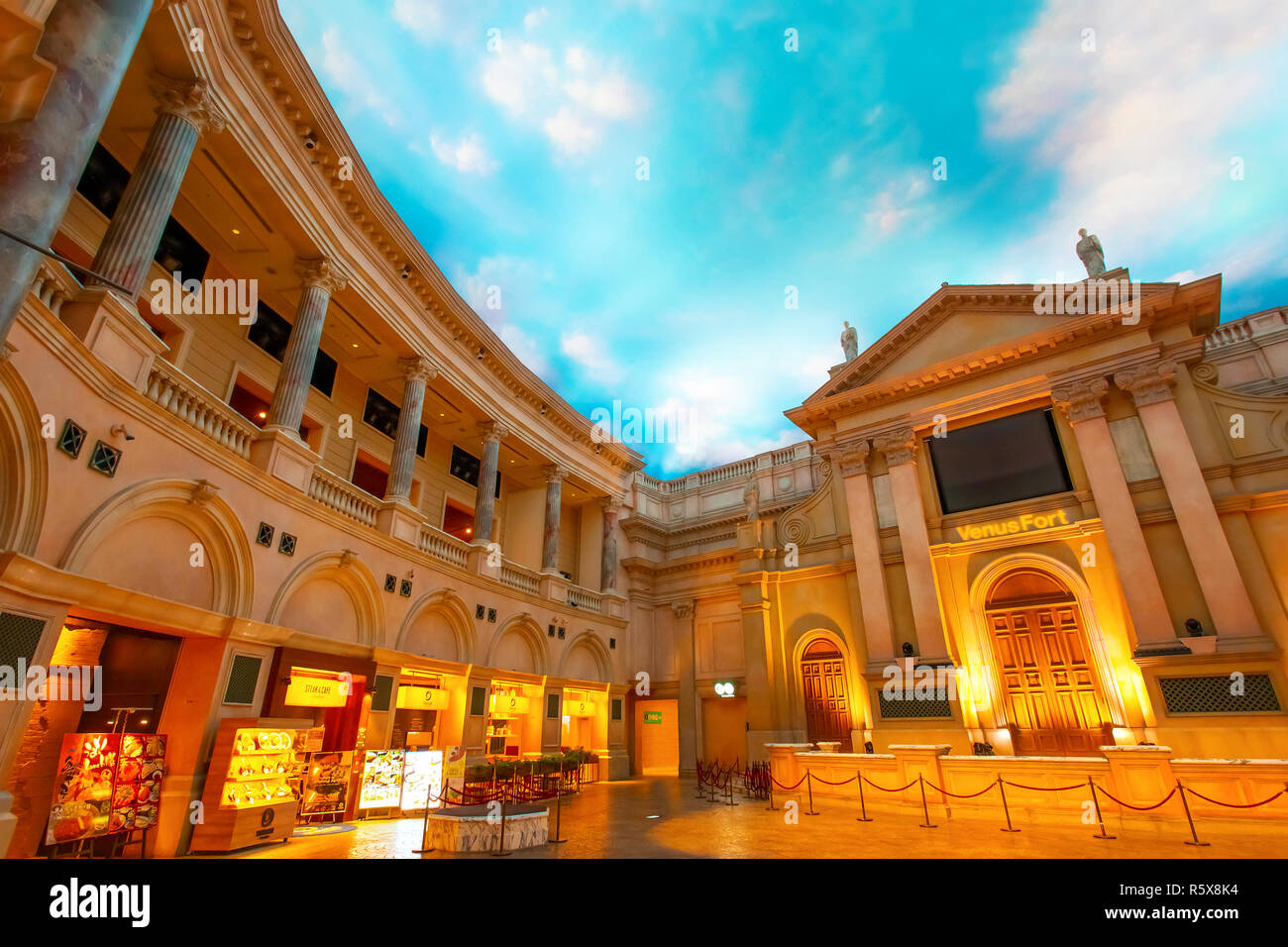 Tokyo, Japan - April 20 2018: Venus Fort is part of the Palette Town ...