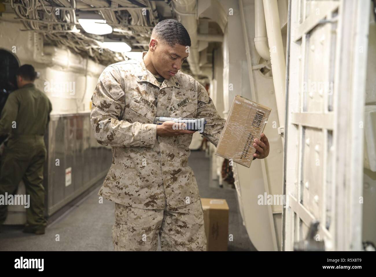 MEDITERRANEAN SEA (April 16, 2017) Cpl Aaron Douglas assigned to Combat ...