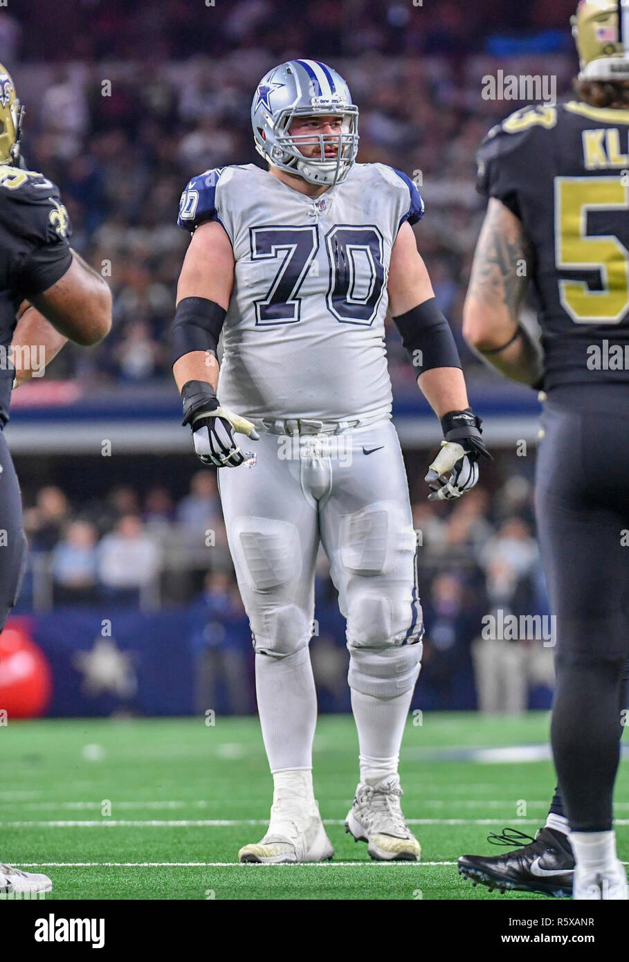 November 29, 2018: Dallas Cowboys offensive guard Zack Martin #70 ...