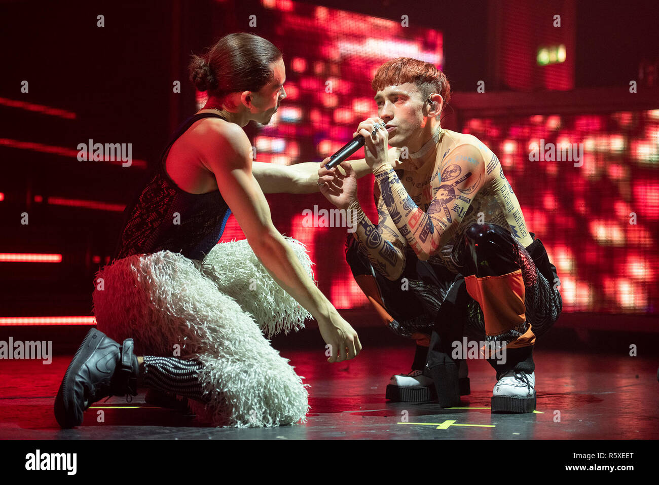Manchester, UK. 2nd Dec, 2018. Olly Alexander, Mikey Goldsworthy and ...