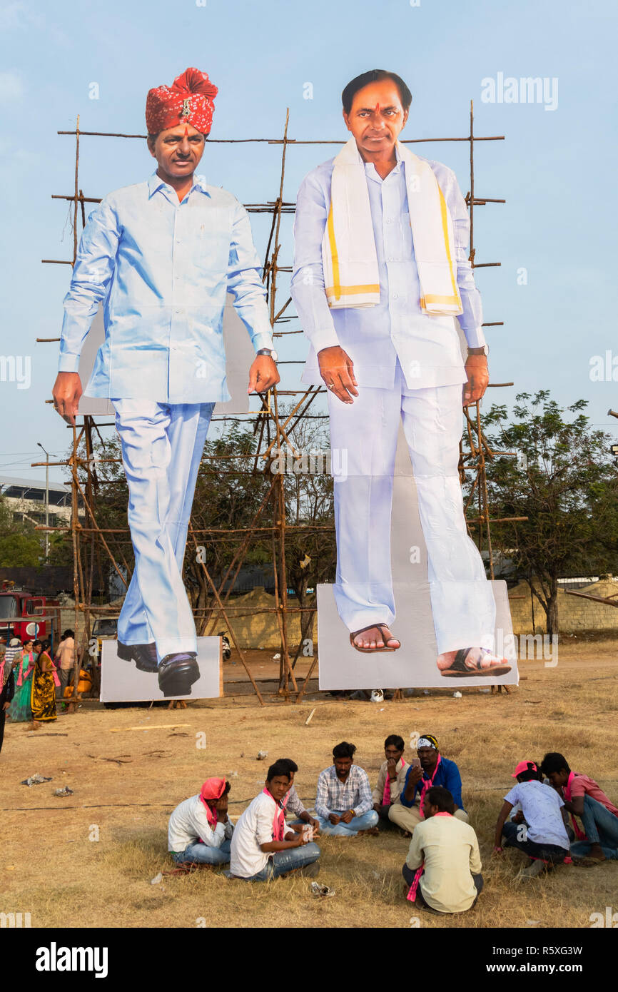 Secunderabad, India. 02nd Dec, 2018. Supporters of the Telangana ...
