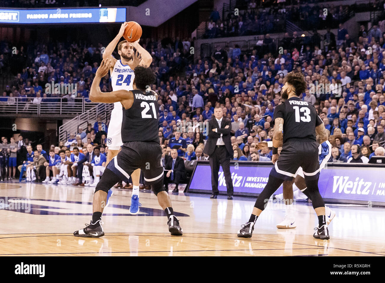 Omaha, NE U.S. 01st Dec, 2018. Creighton Bluejays guard Mitch Ballock ...