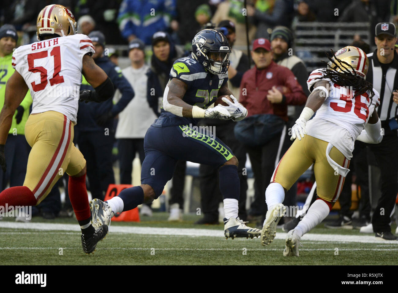 Seattle, Washington, USA. 2nd Dec, 2018. NFL 2018 - 49er defender ...