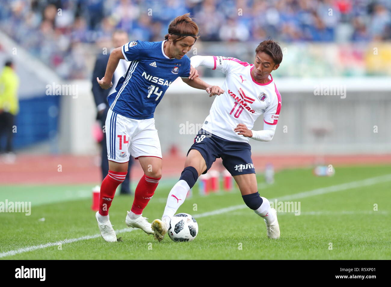 Kanagawa, Japan. 1st Dec, 2018. Jun Amano (F Marinos), Hiroshi Kiyotake (Cerezo) Football/Soccer ...