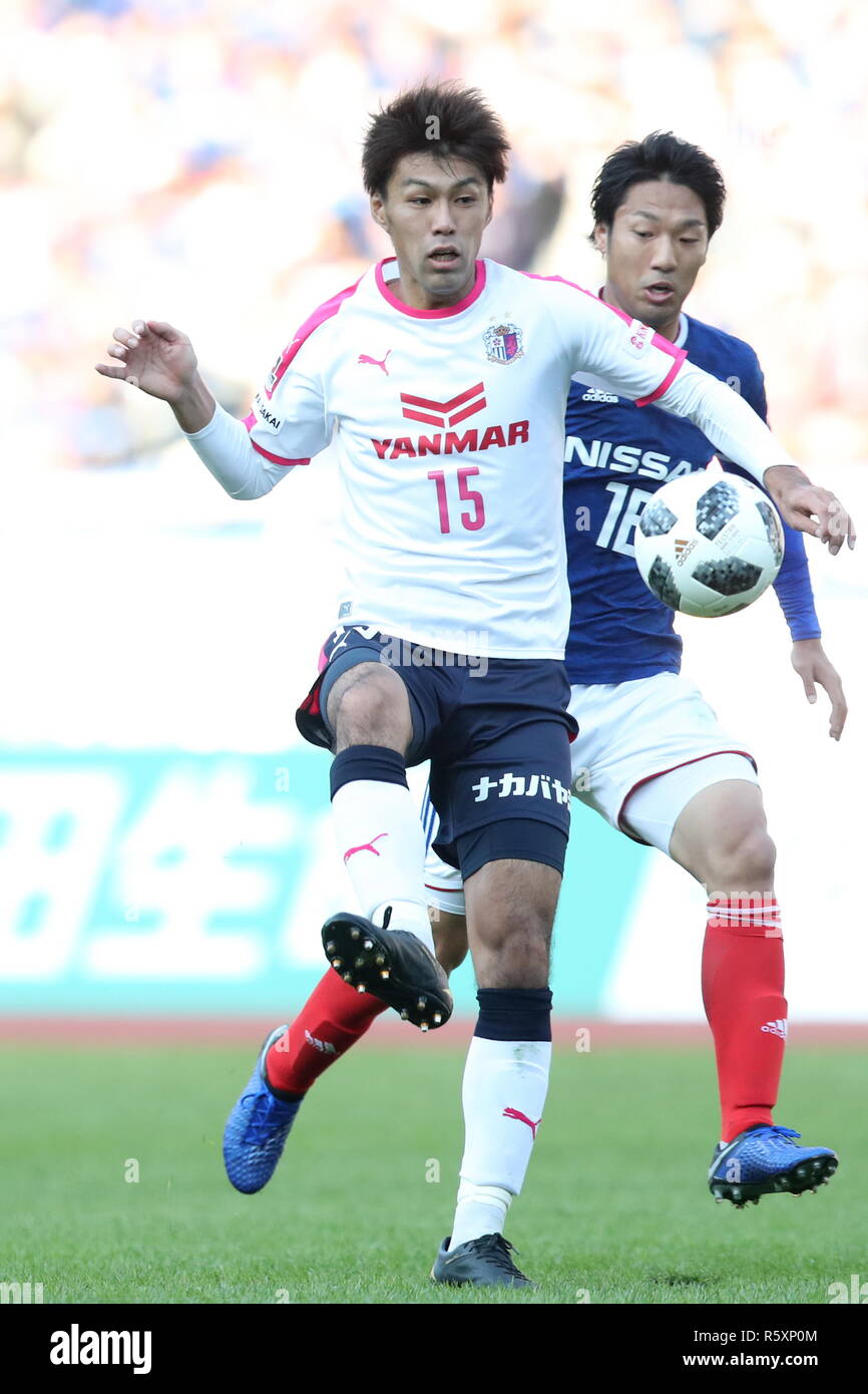 Kanagawa, Japan. 1st Dec, 2018. Yasuki Kimoto (Cerezo), Sho Ito (F ...
