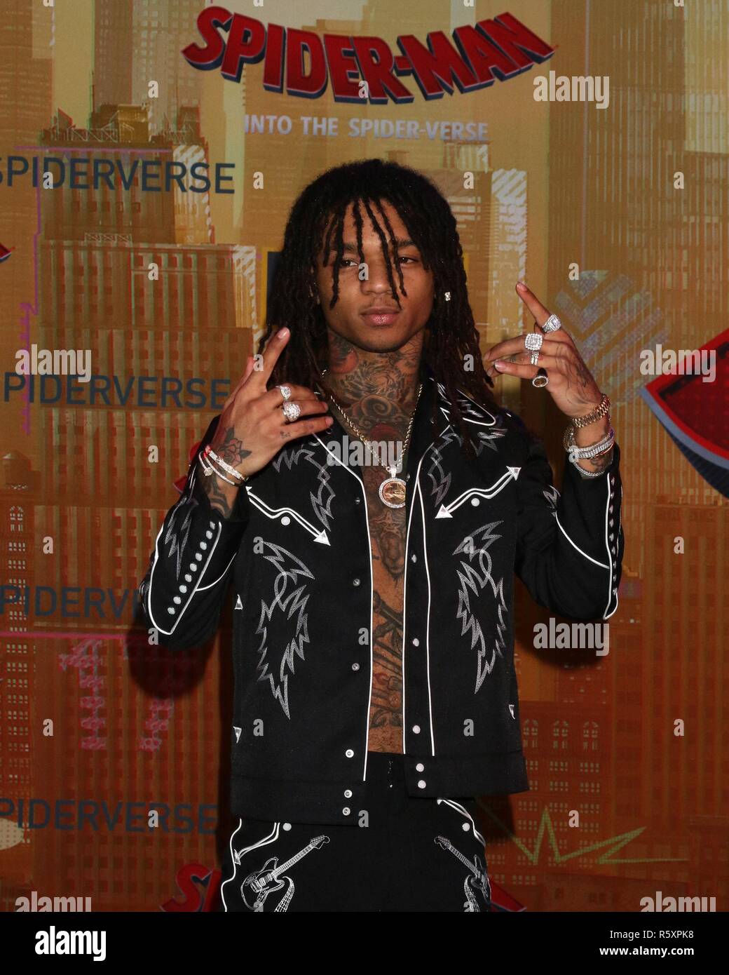 Los Angeles, CA, USA. 1st Dec, 2018. Swae Lee at arrivals for SPIDER ...