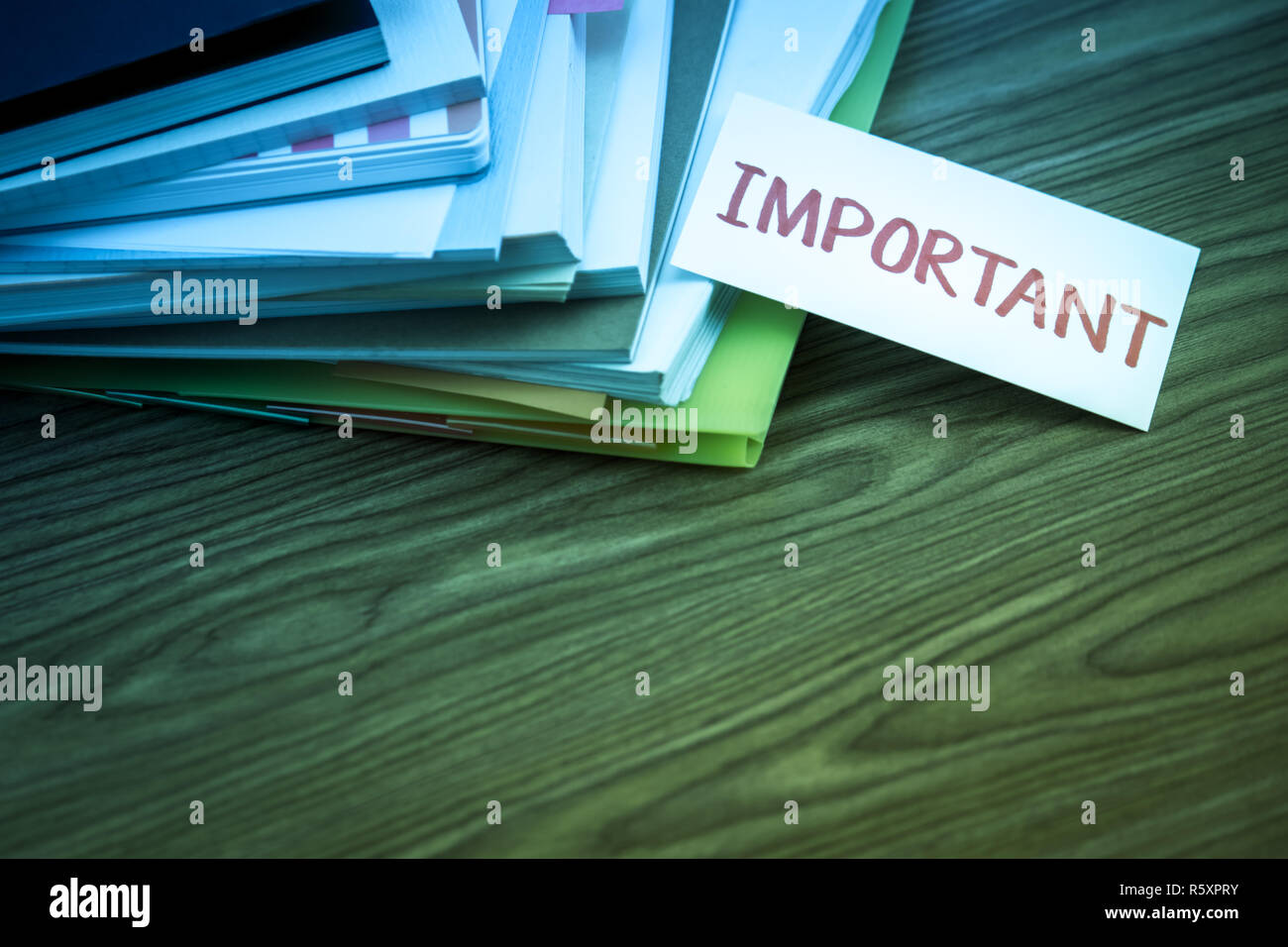 Important The Pile of Business Documents on the Desk Stock Photo - Alamy