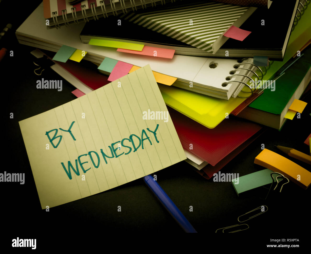 Somebody Left the Message on Your Working Desk By Wednesday Stock Photo ...