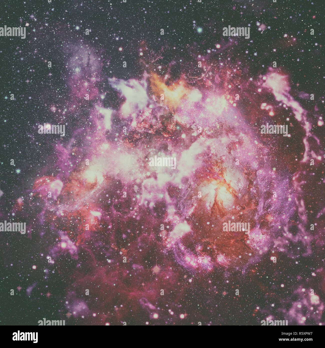 Spiral galaxy and space nebula Stock Photo - Alamy