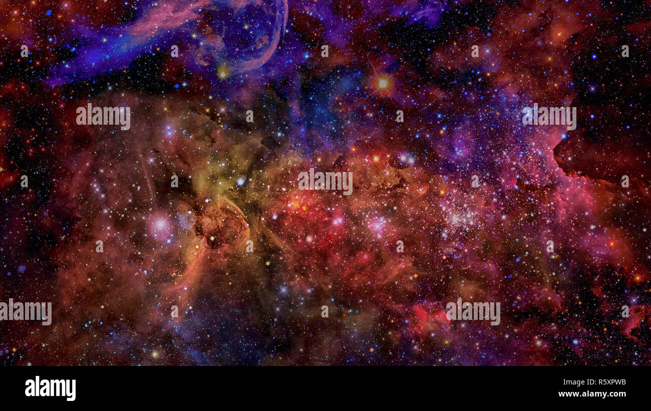 Open space with nebulae and galaxies. Elements of this image furnished ...
