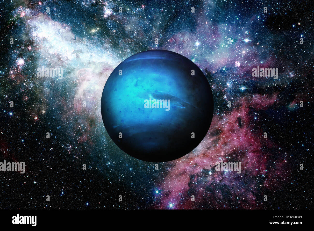 Planet Neptune. Outer space background Stock Photo - Alamy