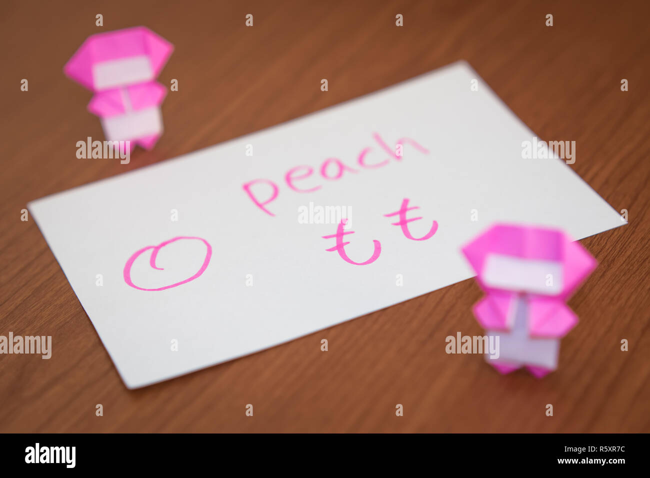 Japanese Learning New Language with Fruits Name Flash Cards Stock Photo ...