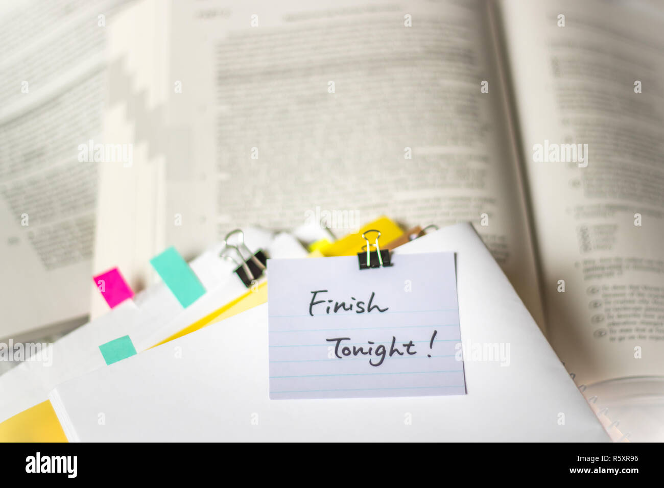 Finish Tonight Stack of Documents with Large Amount of Reading Material ...