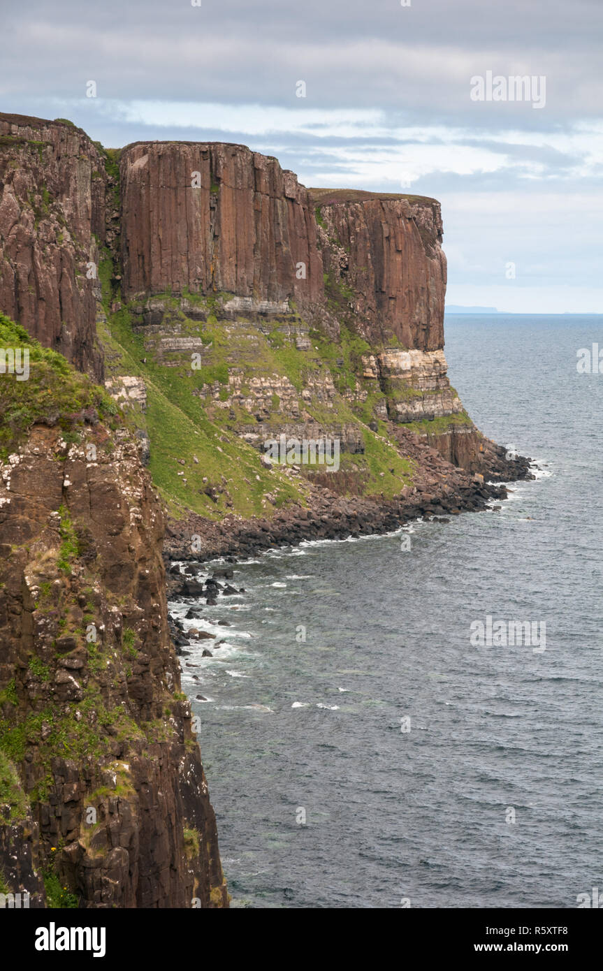 Basalt columns on the coast of the Trotternish peninsula, Isle of Skye ...