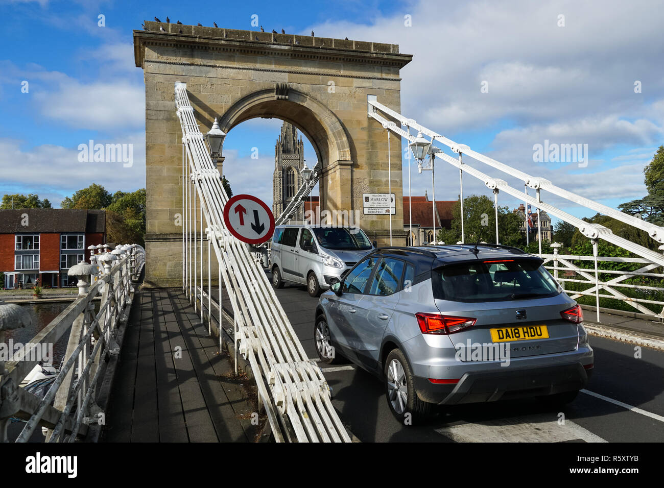 Marlow suspension bridge, Buckinghamshire, England United Kingdom UK ...