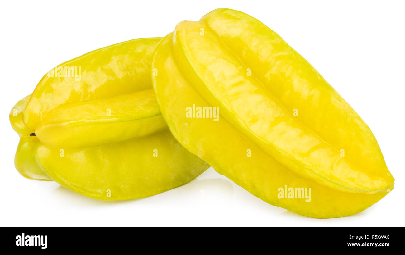 star fruit carambola or star apple ( starfruit ) isolated on white ...