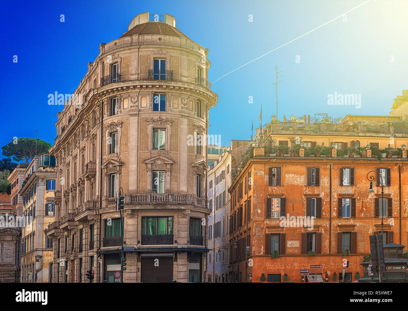 Old building Architecture and landmark of Rome Stock Photo - Alamy