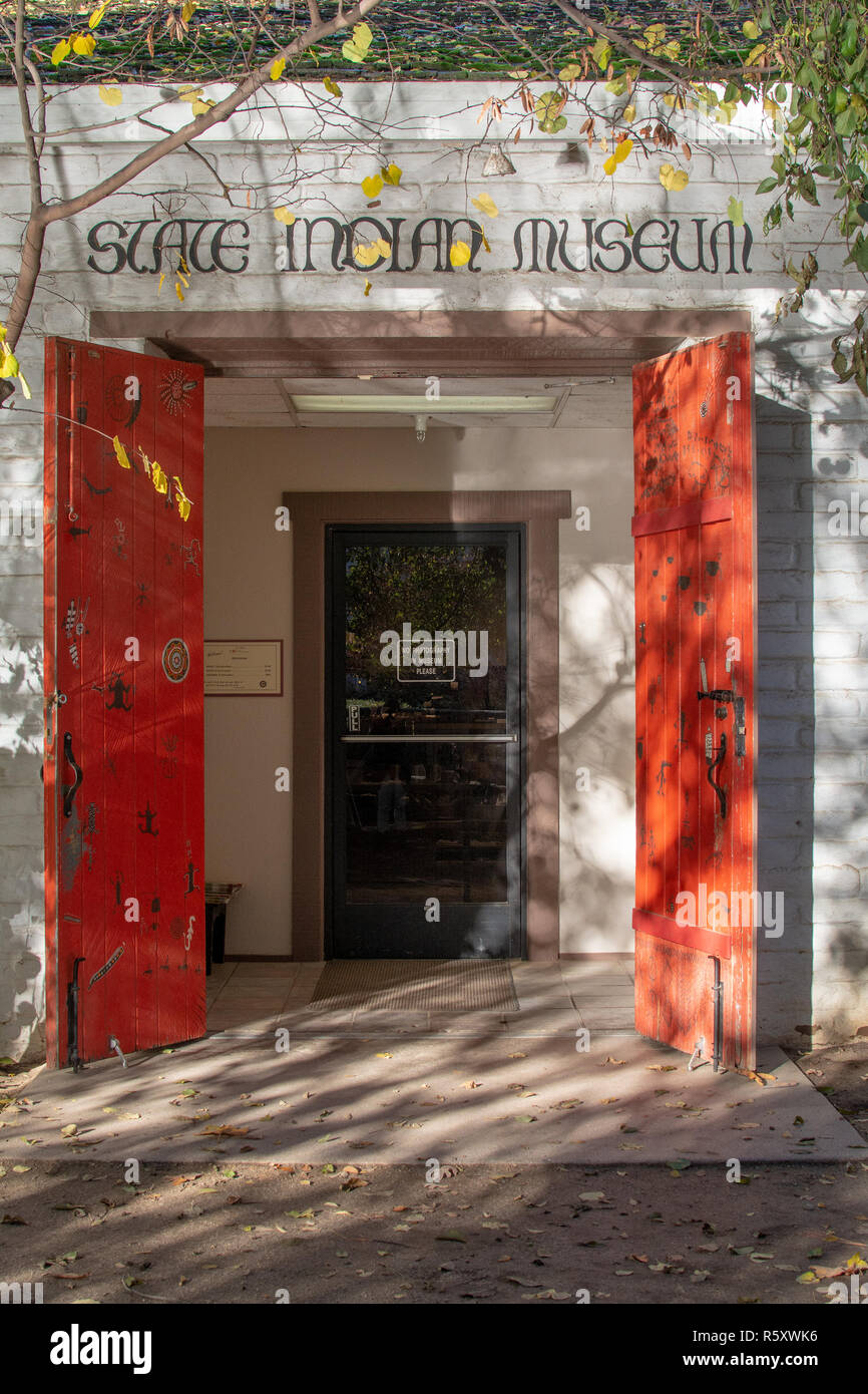 South entrance of the State Indian Museum in Sacramento, California ...