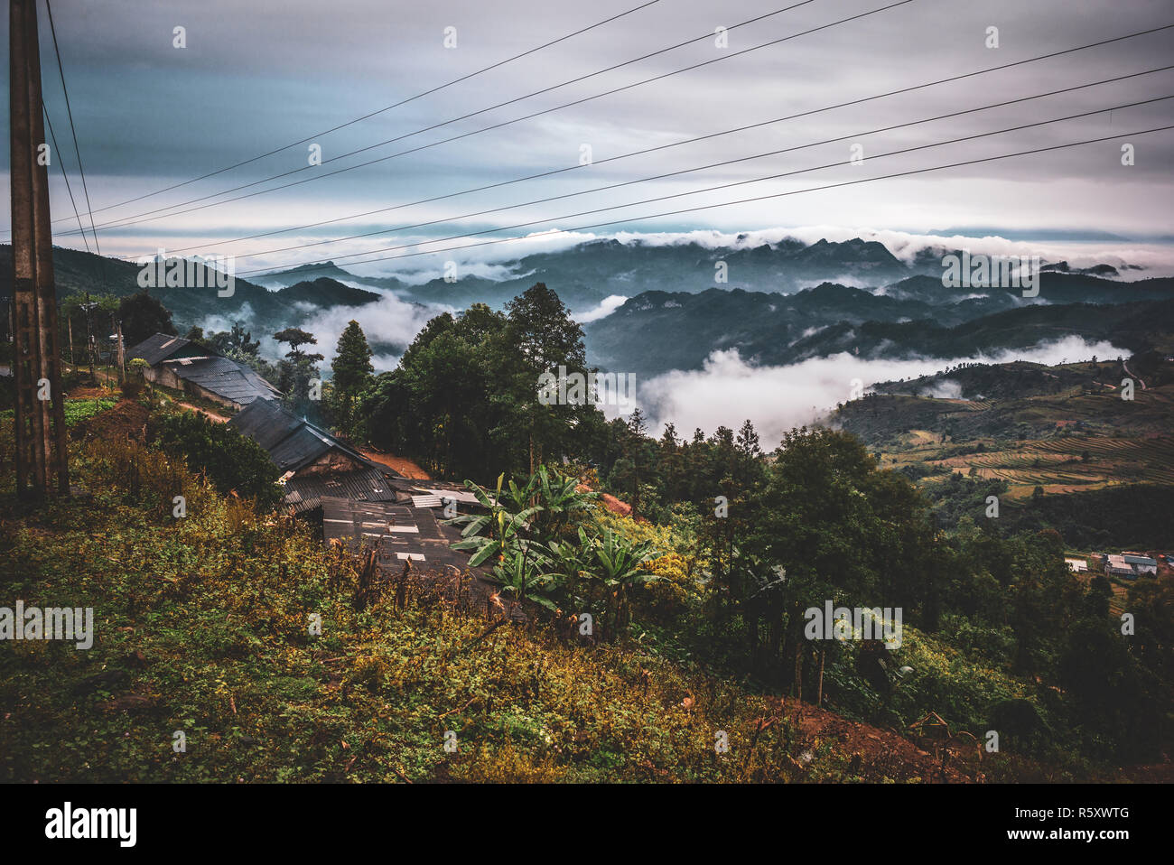 Wonderful landscapes from Sapa region in the north of Vietnam Stock ...