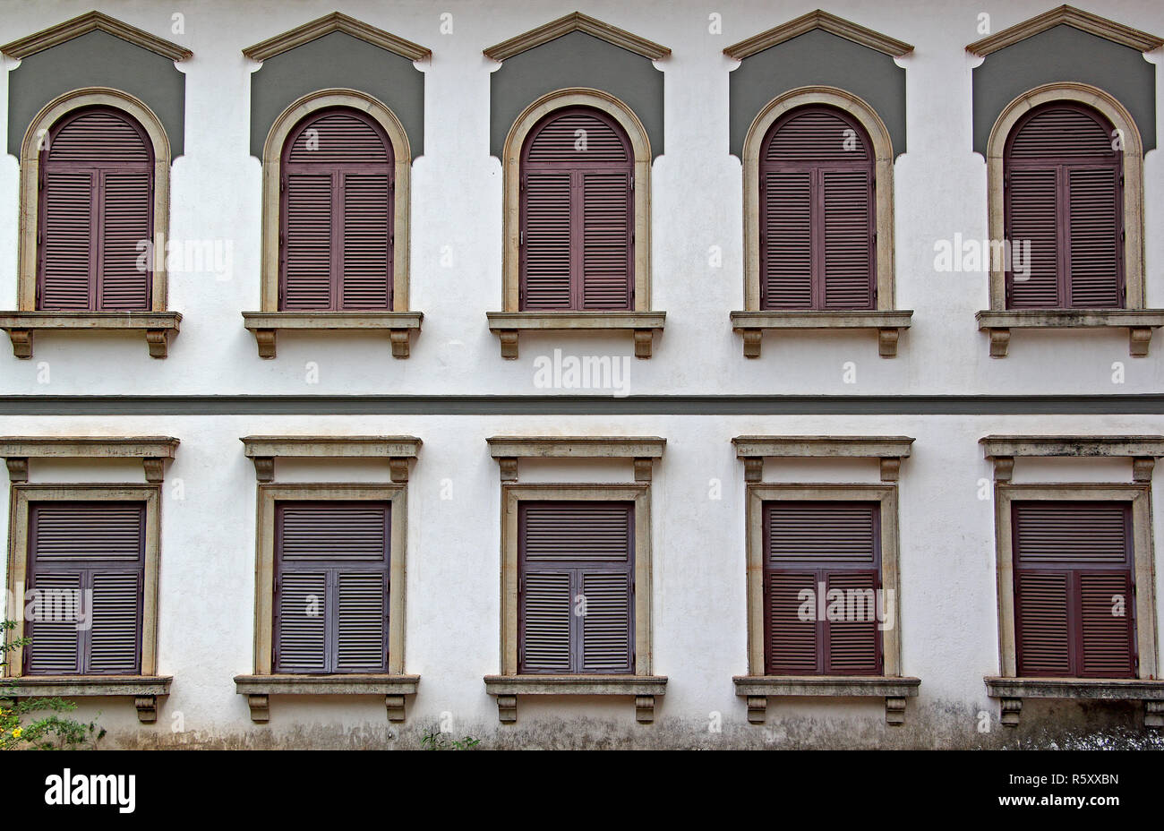 Facade of Portuguese era old building of 17th century with Corinthian ...