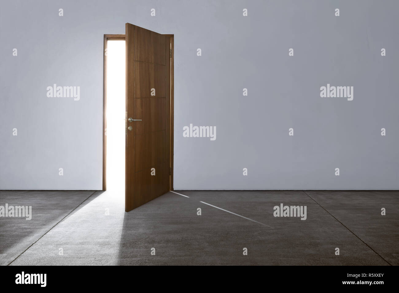 Opened dark wooden door hi-res stock photography and images - Alamy