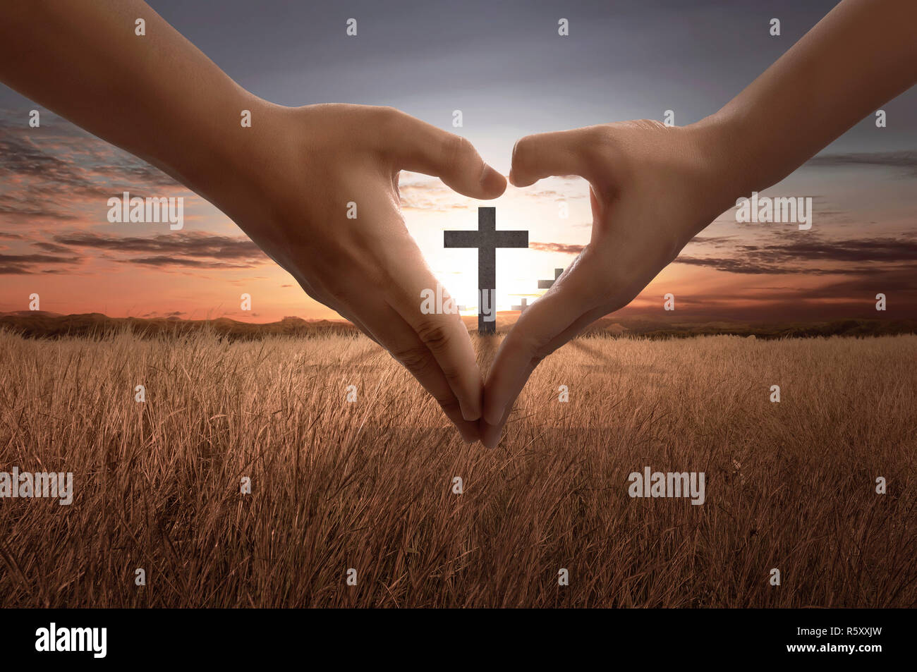 Heart to god and hand to human hi-res stock photography and images - Alamy