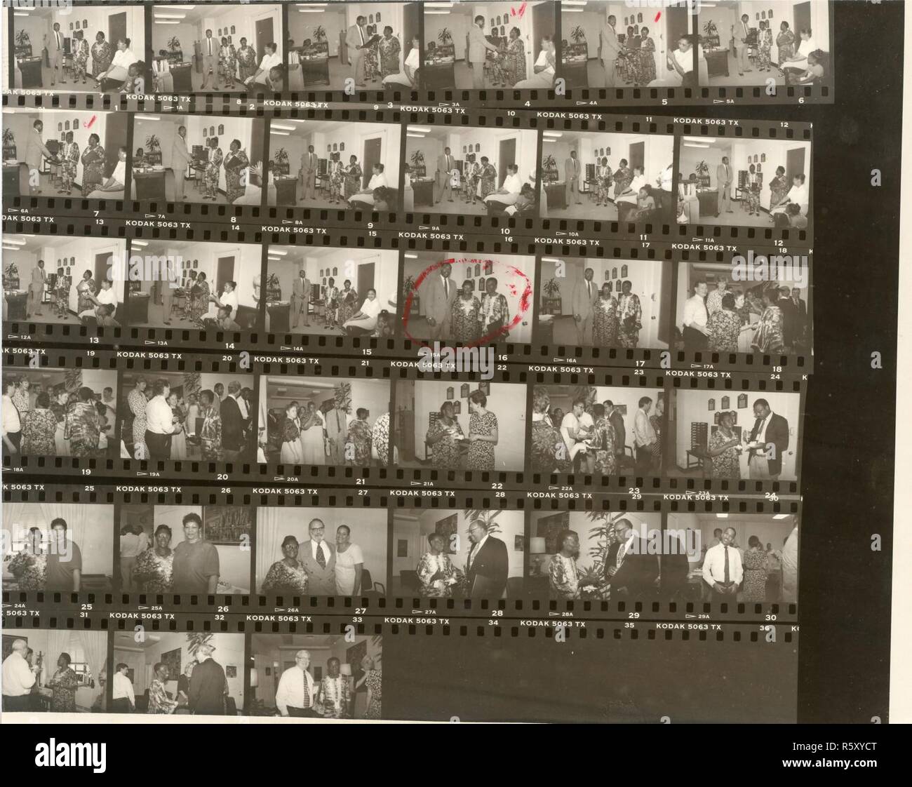 Admin. Atwood presenting general awards - 35mm filmsheet Stock Photo ...