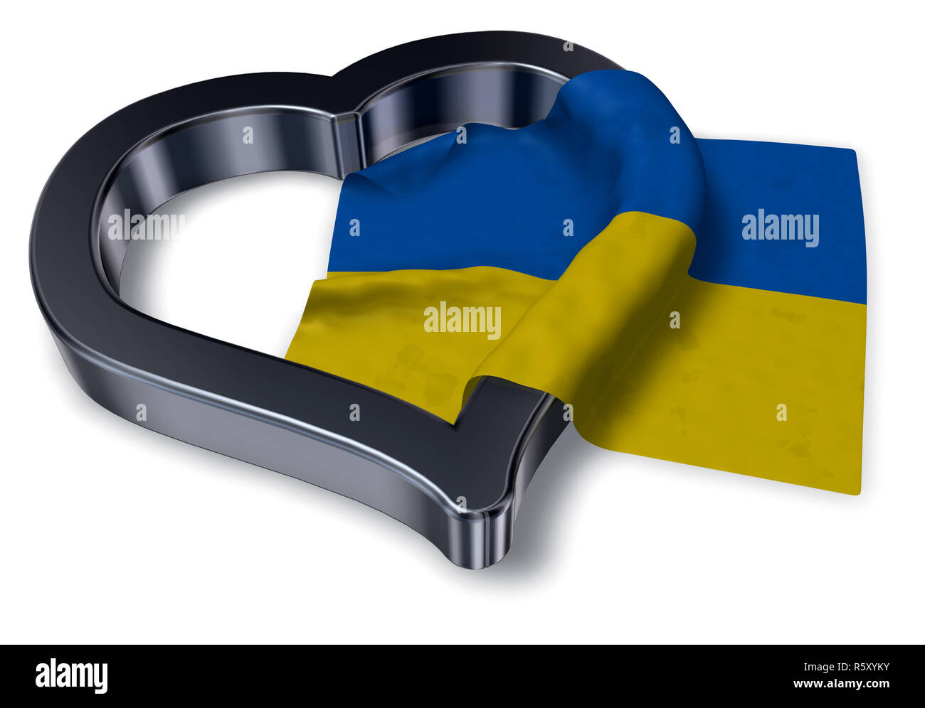 Â flag of ukraine and heart Stock Photo - Alamy