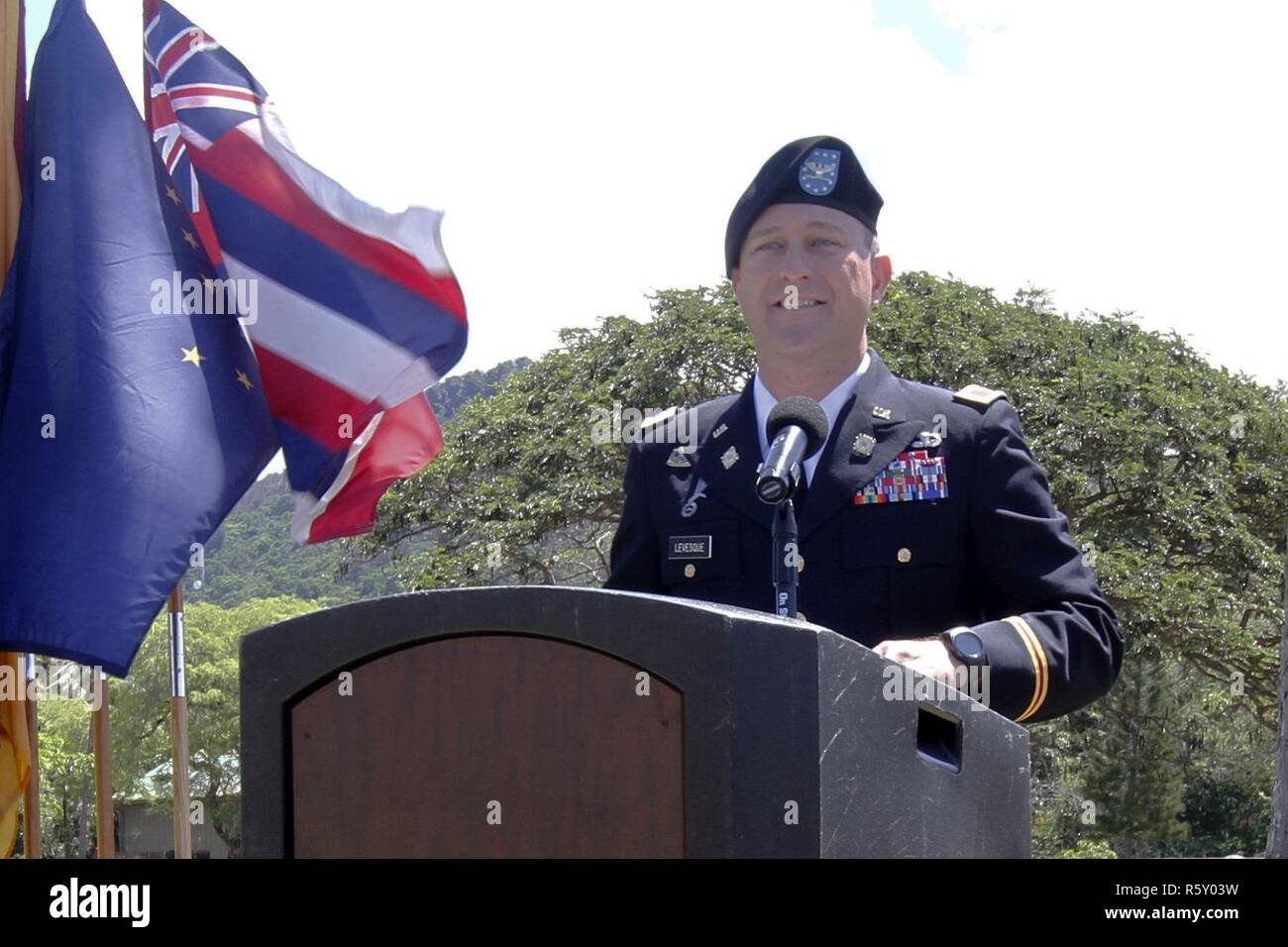 Colonel Dennis H. Levesque, the chief of staff for the 8th Theater ...