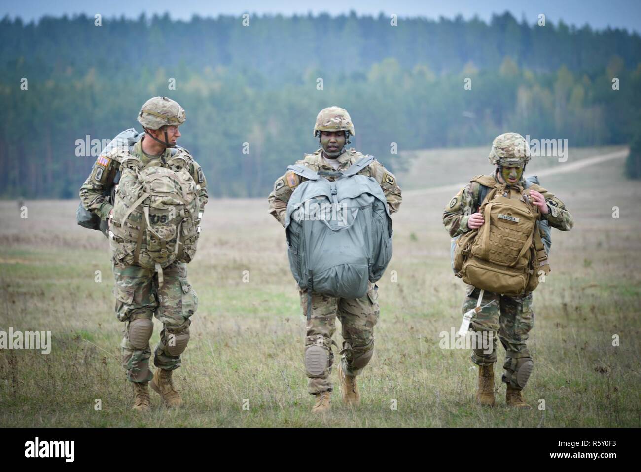 U.S. Army Paratroopers assigned to 4th Battalion, 319th Airborne Field Artillery Regiment, 173rd ...
