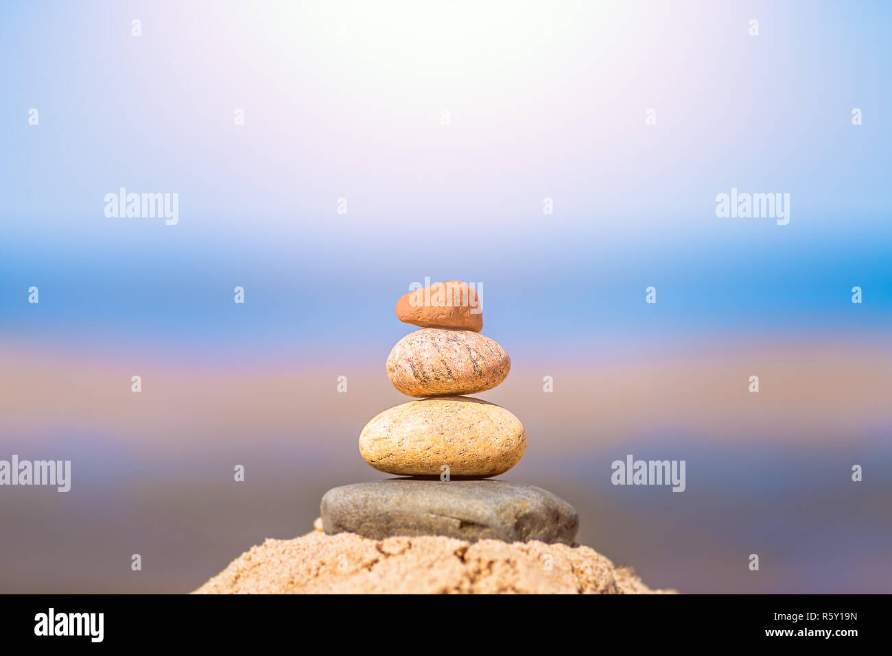 Pile of balanced stones Stock Photo - Alamy