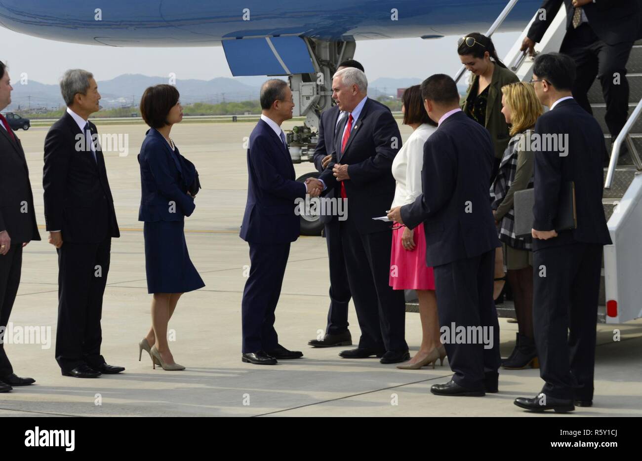 U.S. Vice President of the United States Mike R. Pence and his wife ...
