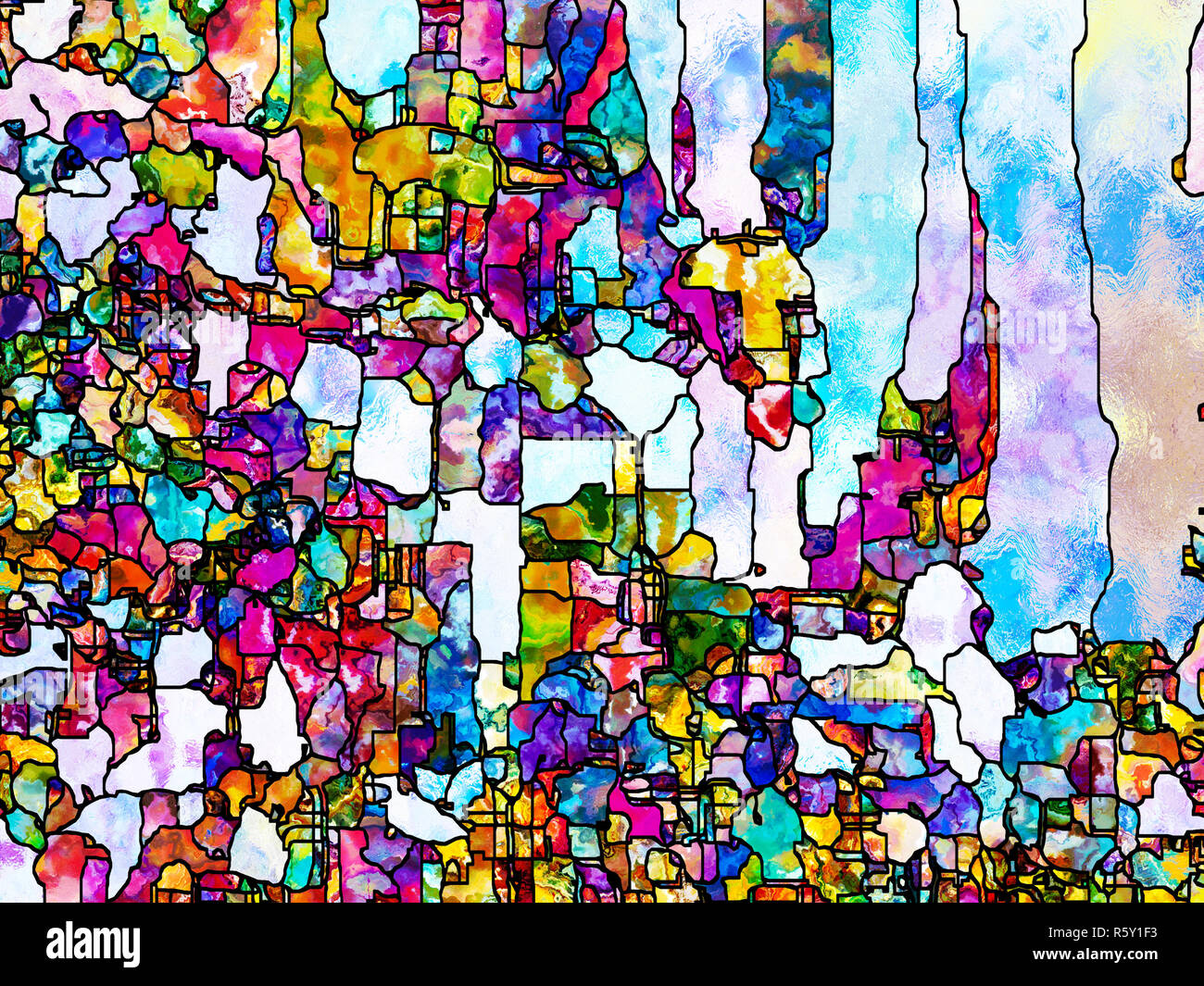 Leaded glass abstract Stock Photo - Alamy