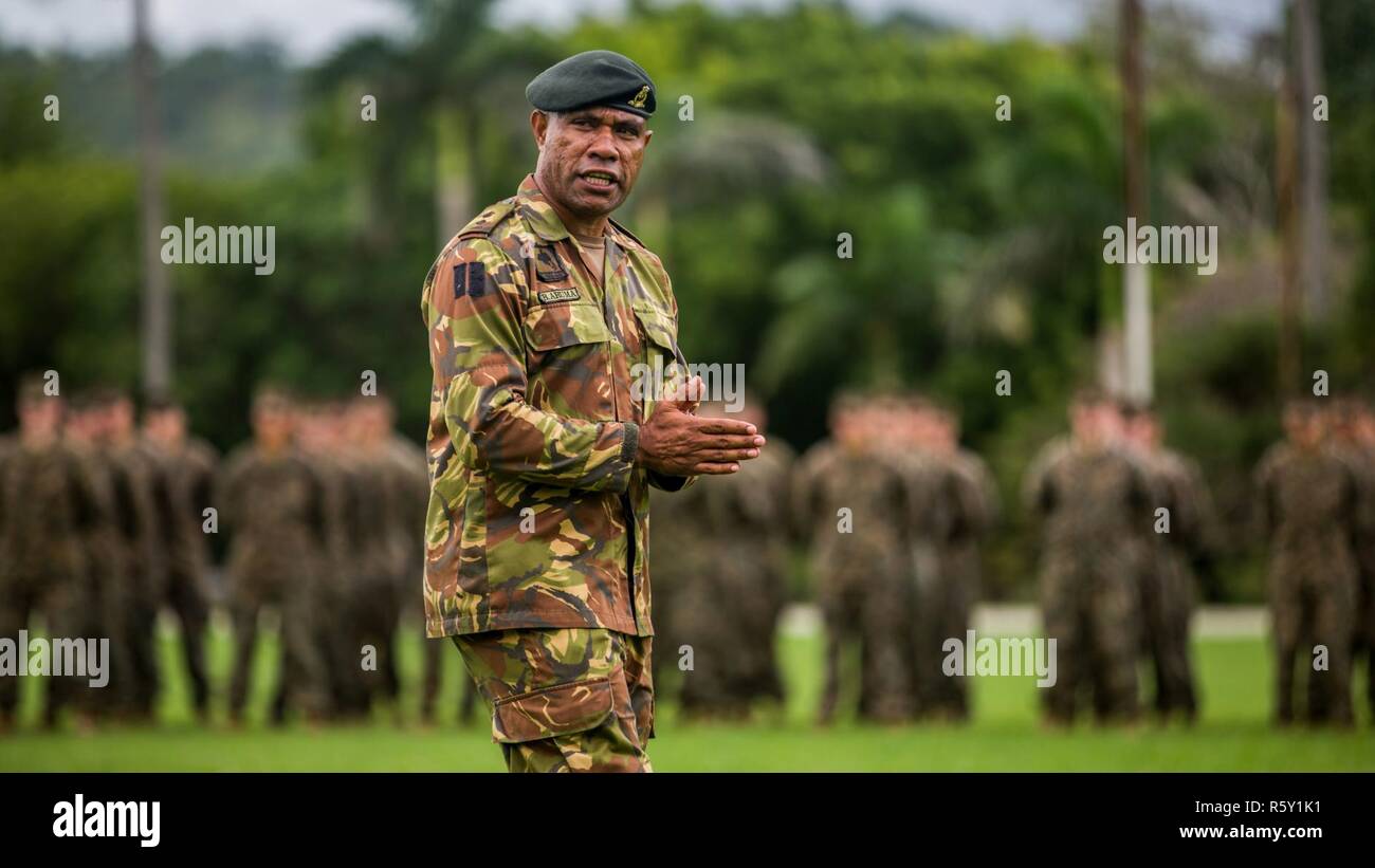 TAURAMA, Papua New Guinea (April 15, 2016) Lt. Col. Boniface Aruma, a ...