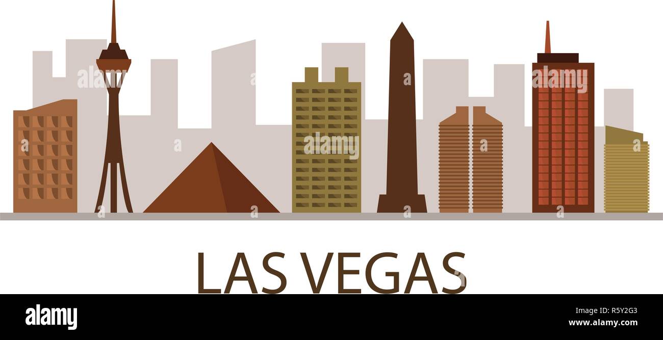 skyline las vegas on white background Stock Vector Image & Art - Alamy