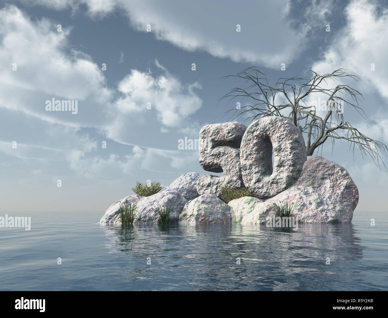 number fifty rocks Stock Photo - Alamy