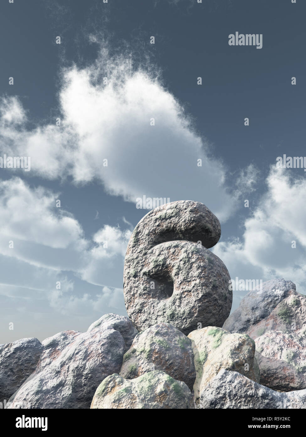 number six rocks Stock Photo - Alamy