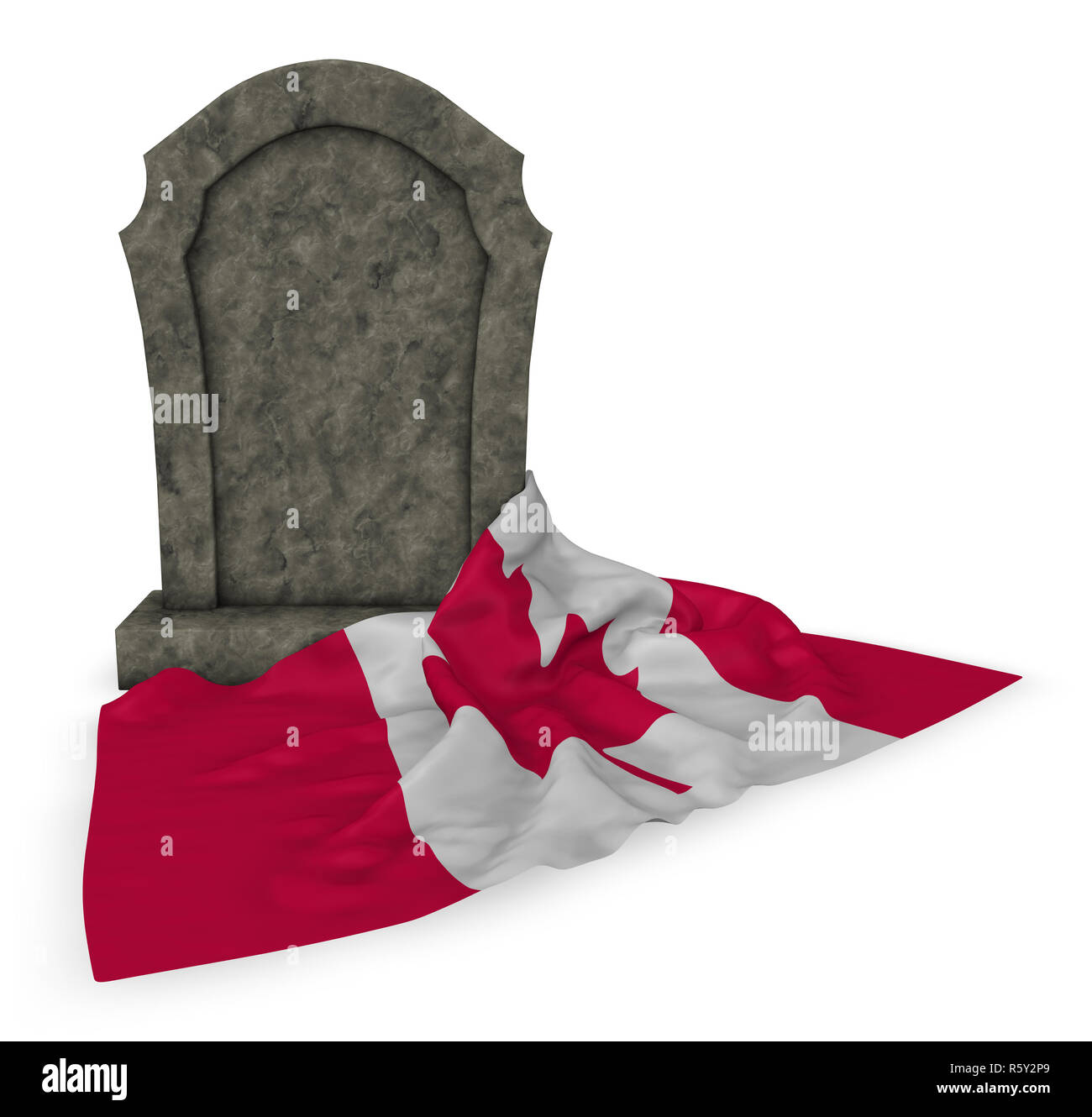tombstone and flag of canada Stock Photo - Alamy