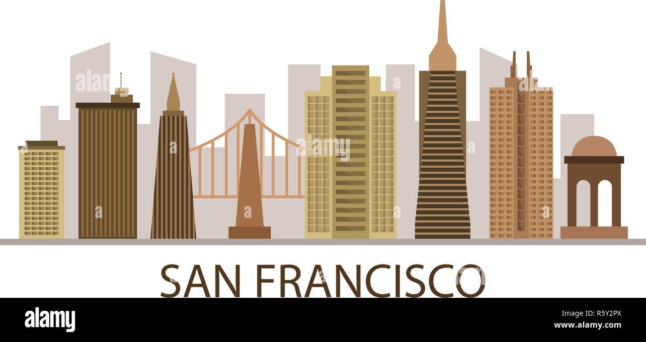 San francisco skyline famous Stock Vector Images - Alamy