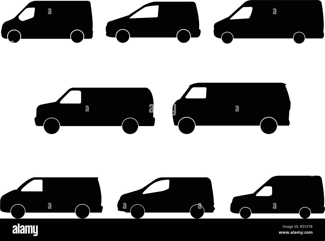 van icon set on white background Stock Vector Image & Art - Alamy