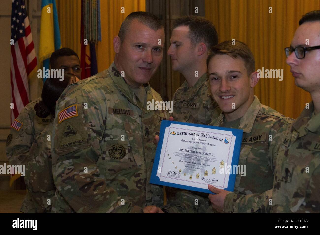 Command Sgt. Maj. Bret A. Mellott, the senior enlisted leader of the ...