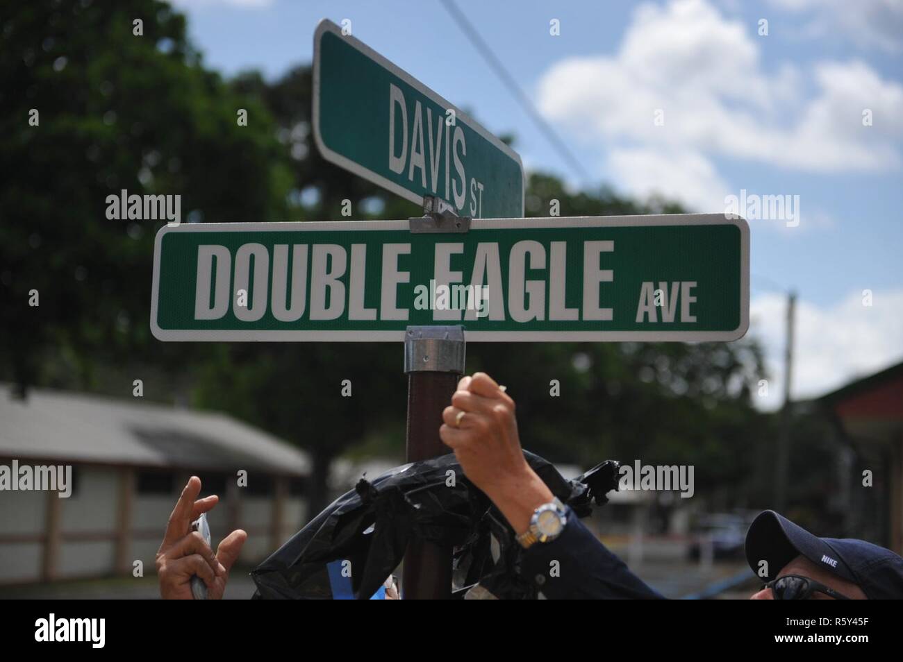The Double Eagle Ave. road sign was unveiled as part of the U.S. Army ...