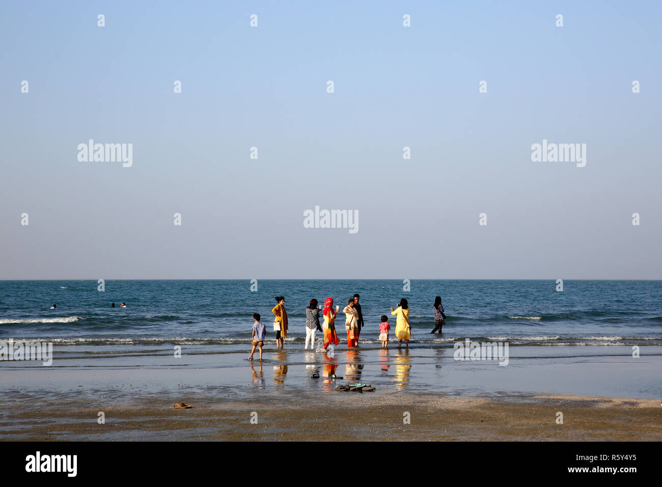 Sea beach at Saint Martin Island on the Bay of Bengal. Cox's Bazar ...