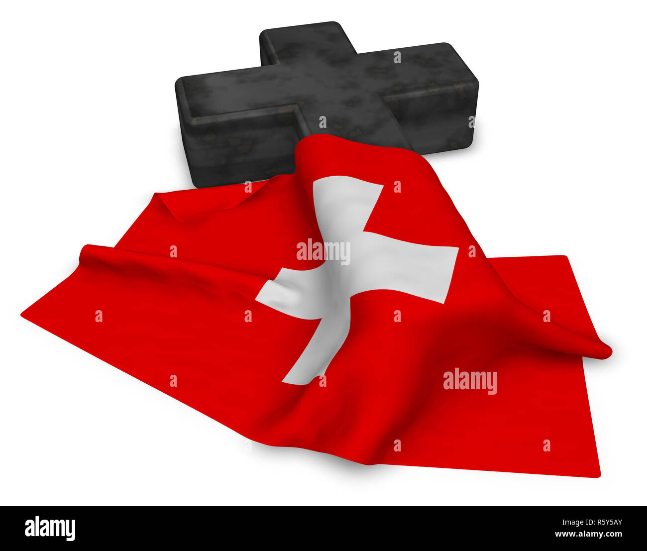 christian cross and flag of switzerland Stock Photo - Alamy